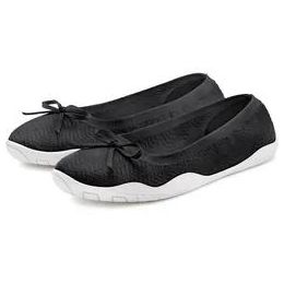 Sneaker Ballerinas Lascana, Damen, Gr. 38, schwarz, Obermaterial: 100% Textilmaterial. Decksohle: 100% Textilmaterial. Laufsohle: 100% Synthetik, unifarben, Schuhe, Slipper, Halbschuh, ultraleicht zum Reinschlüpfen VEGAN
