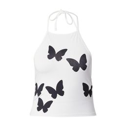 florence by mills exclusive for ABOUT YOU Top 'Sugared Watermelon' Damen Größe M schwarz / weiß
