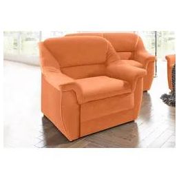 Sessel DOMO collection "Lale, formschöner und komfortabler Sessel, tolle Armlehnen", orange (terrakotta), B:98cm H:88cm T:93cm, Struktur grob (85% Polyester, 15% Polyacryl);Struktur (100% Polyester);Microfaser PRIMABELLE (100% Polyester), Sessel, Polstersessel, modern und zeitlos