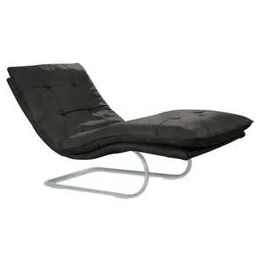 Relaxliege W.Schillig "daily dreams", grau (anthrazit z69), B:75cm H:91cm T:170cm, Longlife Xtra-Leder Z69: Das feinnarbige, gedeckte Softleder Z69 besticht durch seine außergewöhnliche Weichheit im trendigen »Vintage-Look«, Hautstärke 0, 9 - 1, 1 mm, Sofas, in Waffelkissen-Optik, wahlweise mit Motor, silber matt, in 2 Breiten