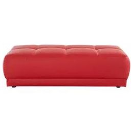 Hocker DOMO collection "Ava", rot, B:150cm H:44cm T:67cm, Struktur (100% Polyester);Microfaser PRIMABELLE (100% Polyester);Kunstleder SOFTLUX;Struktur fein (100% Polyester), Hocker, Polsterhocker