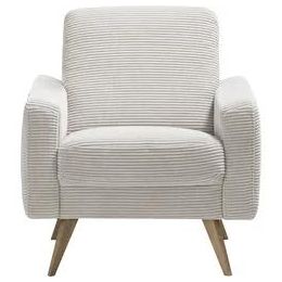 Sessel exxpo - SOFA FASHION "Samso, Loungesessel", beige, B:82cm H:87cm T:80cm, 100% PES, Sessel, Einzelsessel, elegant und bequem, aktueller Cord Bezug
