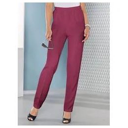 Dehnbund-Hose Classic Basics, Damen, Gr. 225, Extrakurzgrößen, rot (bordeaux), 100% Polyester, unifarben, lang, Hosen