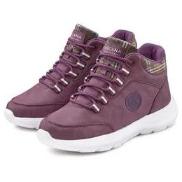 Sneaker Lascana, Damen, Gr. 38, lila (violett), Obermaterial: 100% Lederimitat. Futter: 100% Textilmaterial. Decksohle: 100% Textilmaterial. Laufsohle: 100% Synthetik, unifarben, Schuhe Sneaker, mit leichter Sohle, Outdoorschuhe,Freizeitschuhe,Trekking Boots, VEGAN