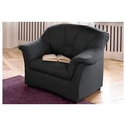 Sessel DOMO collection "Flores", schwarz, B:92cm H:84cm T:82cm, NaturLEDER (echtes Rindsleder) in Sitz und Rücken. Korpus in passendem Kunstleder SOFTLUX bezogen;Microfaser PRIMABELLE (100% Polyester) / Struktur ( 100% Polyester );NaturLEDER: Bitte beachten Sie, dass Lederbezüge mehr Nähte aufweisen als Stoffbezüge.;Kunstleder SOFTLUX / Struktur ( 90% Polyester, 10% Polyacryl ), Sessel, Polsterses