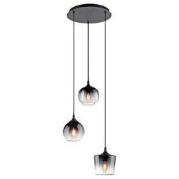 JUST LIGHT Pendelleuchte "ZEA", schwarz, 3, Ø 38cm H: 120cm, 1 Stk., Leuchten, ExklusiveE14