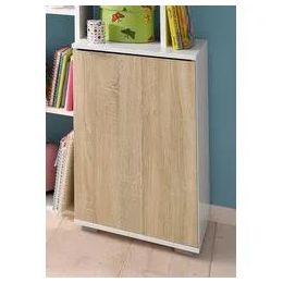 Hochkommode Priess, weiß (weiß, struktureichefarben hell), B:41cm H:71cm T:38cm, Sideboards, Türkommode