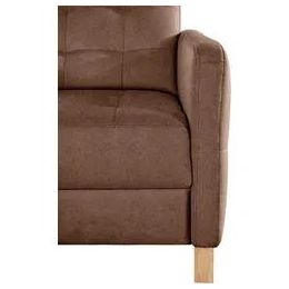 Sessel exxpo - SOFA FASHION "Elio, Loungesessel, aufwendige Detailverarbeitung, bequem und modern", braun (cognac), B:76cm T:90cm, Luxus-Kunstleder;NaturLEDER (echtes Rindsleder) in Sitz und Rücken. Korpus in passendem Kunstleder SOFTLUX bezogen, Sessel, Einzelsessel, hoher Sitzkomfort für entspannende Momente