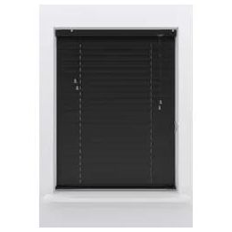 Jalousie my home "Amalia", schwarz (schwarz, schwarz, schwarz), B:60cm H:180cm, Jalousien, 50mm Lamellen aus Aluminium-Matt, Bedienung durch Schnurzug