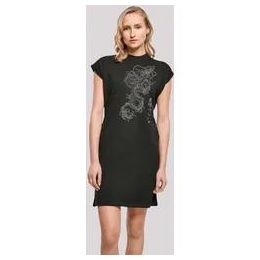 Shirtkleid F4NT4STIC "Drachen", Damen, Gr. 4 XL, schwarz, Obermaterial: 100% Baumwolle, Casual, regular fit, ohne Bündchen, Kleider, Print