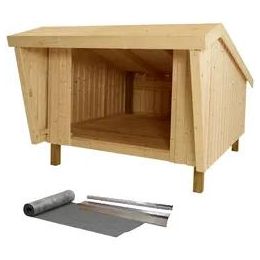 Gartenhaus Plus "Shelter", beige (natur), Holzwerkstoff, Gartenhäuser, inkl. Dachpappe/Aluleisten