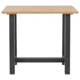 Mäusbacher Bartisch MÄUSBACHER, schwarz (schwarzstahl, asteichefarben, schwarzstahl), B:120cm H:105cm T:70cm, Tische, Bartisch, Gestell in U-Form (Breite 120, 140 oder 160 cm)