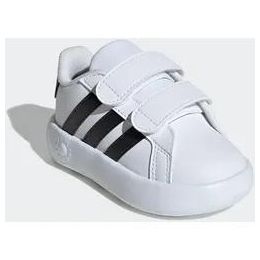 Klettschuh Adidas SPORTSWEAR "GRAND COURT 2.0 KIDS", Gr. 25, schwarz-weiß (cloud weiß, core schwarz, cloud weiß), Synthetik, Schuhe, Design auf den Spuren des Adidas Superstar, für Kinder