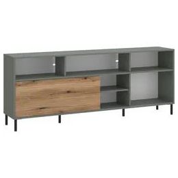Sideboard Inosign "Pozzi", grün (grau, grün, coast evoke eiche), B:180cm H:73,2cm T:40cm, MDF, PVC, Spanplatte, Sideboards, Breite ca.180 cm