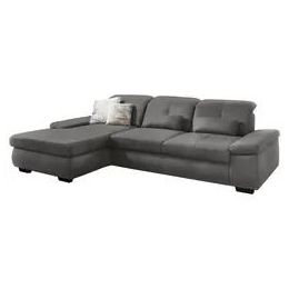 Ecksofa DIE PLANBAR "MP-IN16012 L-Form, mit Federkern-Polsterung", grau, B:309cm H:85cm T:195cm, 85% Polyester;15% Nylon, Sofas, inkl. Sitztiefenverstellung, wahlweise mit weiteren Funktionen