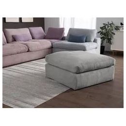 Hocker Alina "Sandy", grau (platingrau gct 49), B:122cm H:46cm T:98cm, Cord GCT (92% Polyester, 8% Nylon), Hocker, Polsterhocker, 122 cm breit und 98 cm tief