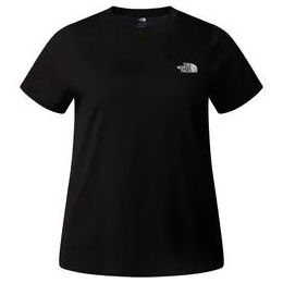 T-Shirt The North Face "W PLUS S/S SIMPLE DOME TEE", Damen, Gr. 3X (54/56), schwarz (tnf schwarz), Jersey, Obermaterial: 60% Baumwolle, 40% Polyester, unifarben, Sportlich, Rundhals, abgesteppt, Shirts, in großen Größen