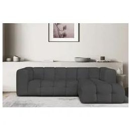 Ecksofa "TALISHA L-Form Designersofa, moderne Steppung, B/T/H: 276/178/75 cm", grau (anthrazit), B:276cm H:75cm T:178cm, 100% Polyester, LeGer Home by Lena Gercke, Sofas, aufwendig gepolstert, hoher Sitzkomfort