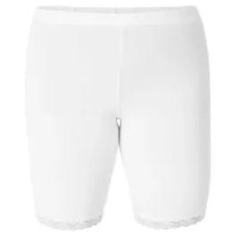 Radlerhose Base Level Curvy "Ava", Damen, Gr. 48, N-Gr, weiß, Jersey, Obermaterial: 94% Viskose, 6% Elasthan, unifarben, Basic, figurbetont ca. Mitte Oberschenkel, Hosen, mit Spitzenkante