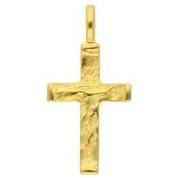 Kettenanhänger ADELIA ́S "585 Gold Kreuz Anhänger", gold, Schmuckanhänger, Gold, Goldschmuck für Damen & Herren