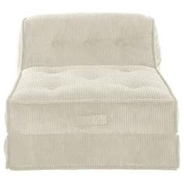 Sessel Inosign "Pia", beige (creme), B:83cm H:77cm T:83cm, 100% Polyester, Sessel, Lounge-Sessel, Loungesessel aus Cord, in 2 Größen, Pouf-Funktion.