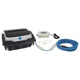 Poolroboter Ubbink "Robotclean 3 Plus", schwarz-weiß (schwarz, weiß), B:43cm H:22cm L:47cm, Kunststoff, Poolbodensauger, für Reinigung von Boden, Wand und Wasserstandslinie