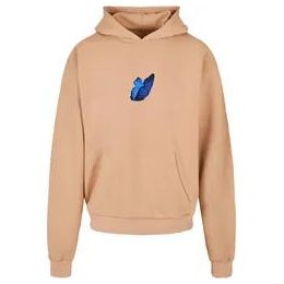 Mister Tee Sweatshirt MISTERTEE "MisterTee Unisex Le Papillon Heavy Oversize Hoody", Herren, Gr. S, beige (unionbeige), 100% Baumwolle, bedruckt, Sweatshirts