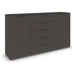 Schubkastenkommode Rauch "Flipp Schubladenkommode Wäscheschrank Schrank Bestseller OTTO ́s Choice", grau (graphit), B:180cm H:100cm T:42cm, Holzwerkstoff, Sideboards, 2-türig mit 5 Schubladen und Soft-Close-Funktion in zwei Breiten