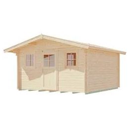 Gartenhaus Weka "110 Gr.2, 28 mm", beige (naturbelassen), Fußboden im Gartenhaus, ohne Rück- und Seitenwand, Gartenhäuser