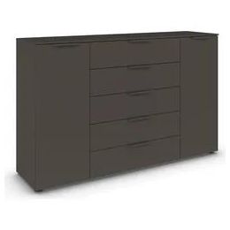Schubkastenkommode Rauch "Flipp Schubladenkommode Wäscheschrank Schrank Bestseller OTTO ́s Choice", grau (graphit), B:160cm H:100cm T:42cm, Holzwerkstoff, Sideboards, 2-türig mit 5 Schubladen und Soft-Close-Funktion in zwei Breiten