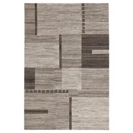 Wollteppich LUXOR living "Henderson" Gr. 31, beige, B:140 H:8 L:200, Wolle, Teppiche, reine Wolle, handgeknüpft, Patchwork Design