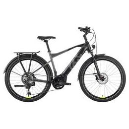 E-Bike Husqvarna E-BICYCLES "E-Trekkingbike Pather 2 Herren" Gr. 50, schwarz (schwarz, grau matt, schwarz), Elektrofahrräder, 50cm, 27,5 Zoll (69,85cm), Pedelec, Elektrofahrrad für Herren