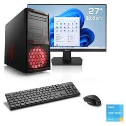 CSL PC-Komplettsystem "Speed V21115", Standardmodul: E (A-G), rot, Microsoft Windows 11 Home (64 Bit), 16 GB RAM 1.000 GB SSD, Computer_Komplettsysteme