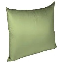 Kissenbezug Fleuresse "Colours Mako Satin, 100% Baumwolle, mit Reißverschluss", grün (jade), B:40cm L:40cm, Mako-Satin, Mako-Satin, Kissenbezüge, Mako Satin, glänzend, glatt, Premium Qualität