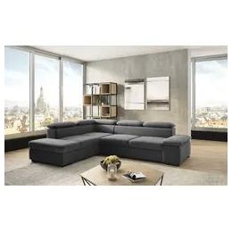 Sit & More Ecksofa SIT & MORE "Alcudia L-Form", grau, B:272cm H:73cm T:226cm, 98% Polyester, 2% Polyamid, Sofas, mit Armteilverstellung, optional Kopfteilverstellung und Bettfunktion