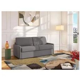 Schlafsofa 4-Sitzer - Liegefläche: 160 cm - Matratzenhöhe: 22 cm mit Memory Schaum - Stoff - Hellgrau - CALIFE
