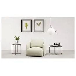 Sessel Trendmanufaktur "Shawn, Loungesessel, Designsessel mit elegant geschwungen Armlehnen", weiß (warm weiß), B:98cm H:87cm T:99cm, 95% Polyester, 5% Polyacryl, Sessel, Polstersessel Einzelsessel, organische Form, bequem, mit hochwertigem Bezug