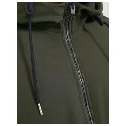 Jack & Jones PlusSize Softshelljacke "JJEBASIC mit Kapuze und wasserabweisendem Stoff", Herren, Gr. 6XL, grün (rosin), Softshell, Obermaterial: 100% Polyester, JACK & JONES PLUSSIZE, unifarben, regular fit normal, Bündchen, Jacken, unifarben, modisch, regular fit, Kunstfaser