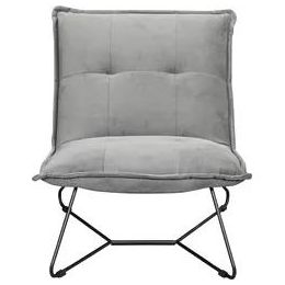 Sessel ED EXCITING DESIGN "Vico", grau (anthrazit), B:69cm H:76cm T:86cm, 92% Polyester, 8% Polyamid, Sessel, Lounge-Sessel Einzelsessel, mit Design-Gestell aus schwarzem Metall, in Cord