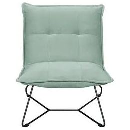 Sessel ED EXCITING DESIGN "Vico", grün (mint), B:69cm H:76cm T:86cm, 92% Polyester, 8% Polyamid, Sessel, Lounge-Sessel Einzelsessel, mit Design-Gestell aus schwarzem Metall, in Cord