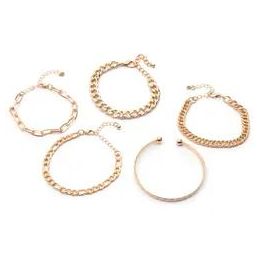 Armband Set Firetti "Multipack Schmuck Geschenk Armketten Schmuckset", gold (goldfarben), Armbänder, Metall