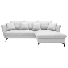 Ecksofa Andas "LIVORNO,258 cm, L-Form", beige (graubeige), B:258cm H:91cm, 100% Polyester;PU-Schaum und Nosag-Federung.;Federung Ottoman : 12 x Feder Type B 1650mm;Ferderung 2 Sitzer: 10 x Feder Type B 650 mm;Sitz und Funktion: Schaum T30/40 8 cm., Sofas, Schlaffunktion u. Bettkasten (139/224cm), Samt, Struktur, Webstoff