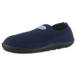 Barfußschuh Leguano "LEGUANITO SCIO", Kinder, Gr. 27, blau (dunkelblau), Textil, Schuhe, Slipper, Freizeitschuh, Bequemschuh verstärkt das taktile Empfinden