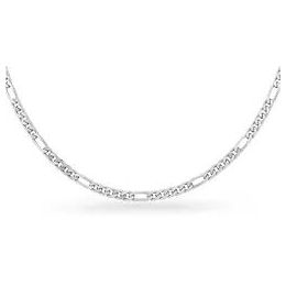 Kette ohne Anhänger Firetti "Schmuck Geschenk Silber 925 Halsschmuck Halskette Figarokette" Gr. 50, silber (silberfarben), Halsketten, Damen, 50, Silber 925 (Sterlingsilber), B: 4,3mm, Made in Germany, B:4,3mm