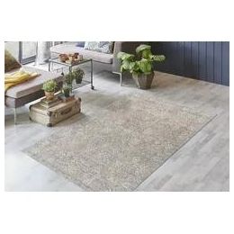 Teppich Kayoom "Perry 125", beige (khaki, beige), B:120cm H:16mm L:170cm, Baumwolle, Teppiche, Teppich, digitaler Druck, verwaschenes Farbendesign, pflegeleicht