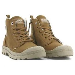 Winterboots Palladium "PAMPA HI ZIP WL", Damen, Gr. 36, gelb (wheat), Leder, Schuhe, Winterschuhe, Schnürboots, Winterstiefel, Snowboots, gefüttert