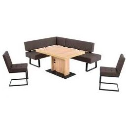 K+w Komfort & Wohnen Essgruppe K+W KOMFORT & WOHNEN "Spider II", braun (schwarzbraun,), H:88cm T:50cm, Sitzmöbel-Sets, langer Schenkel wahweise in 2 Breiten, 2 Freischwinger, 1 Tisch