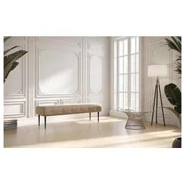 2,5-Sitzer Places of Style "Amber", beige, B:139cm H:52cm T:54cm, 100% Polyester, Sofas, mit Knopfheftung,in verschieden Stoffarten