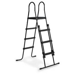 Poolleiter EXIT "für Rahmenhöhen 108-122 cm, schwarz", schwarz, B:114cm H:178cm L:77cm, Kunststoff, Metall, Leitern, mit Anti-Rutsch-Sprossen