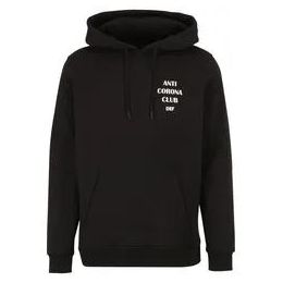 Sweatshirt DEF "DEF Herren Anti Corona Hoody", Herren, Gr. 3XL, schwarz, 65% Baumwolle, 35% Polyester, bedruckt, Sweatshirts